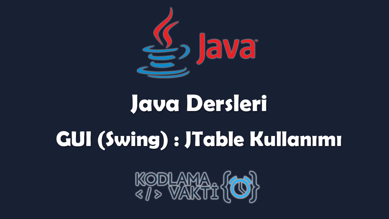 Java Dersleri #107 - JTable Kullanımı ve Örnekleri- Kodlama Vakti